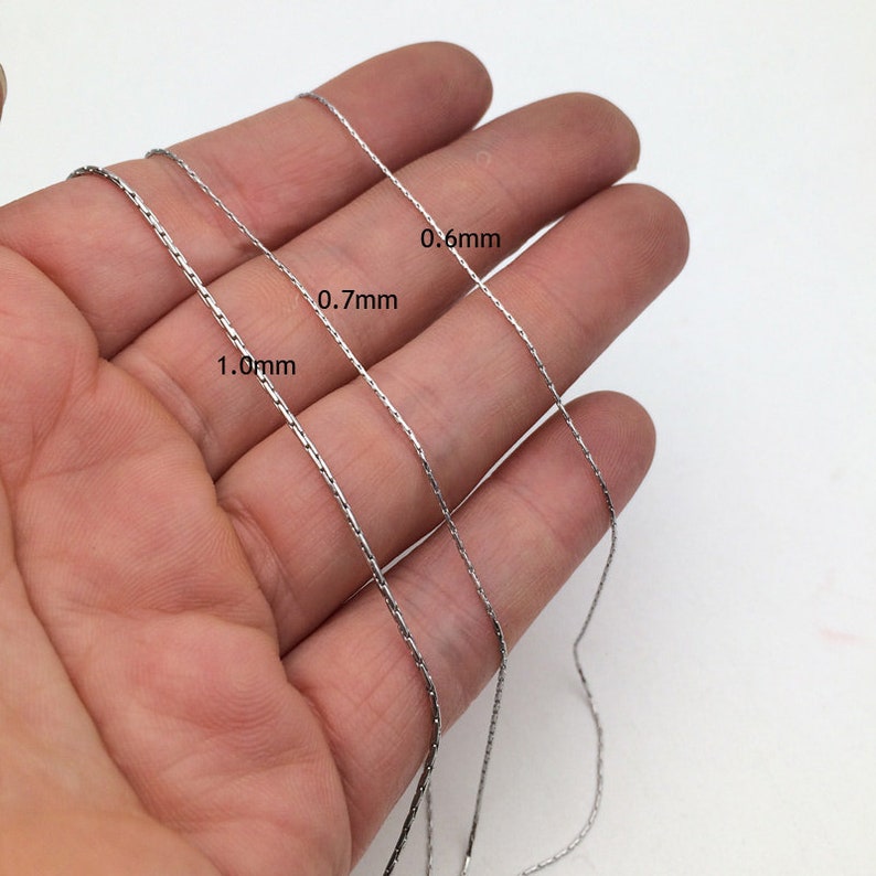 10/50meters Stainless Steel Round Cobra Chain Snake Chain | Etsy