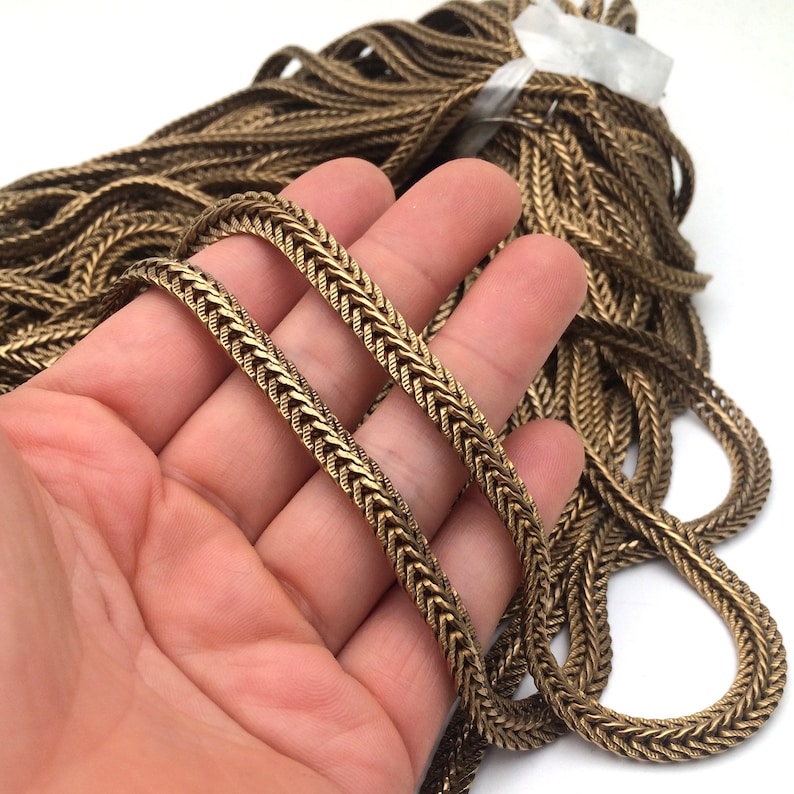 2/5 Meters Raw Brass Fish Bone Chain 7.5mm Wide Jewelry - Etsy