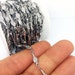 5 Meters Stainless Steel Sideways Racket Welded Oval Link Chain Jewelry ...
