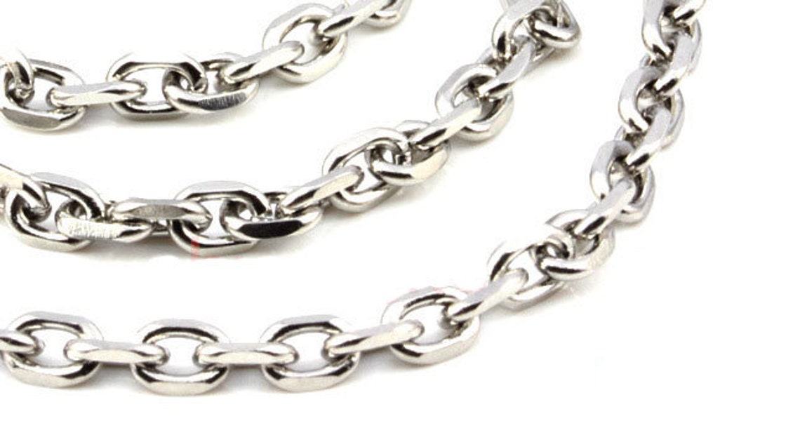 10/50meters Big 5x7mm Stainless Steel D/C Drawn Cable Chain - Etsy