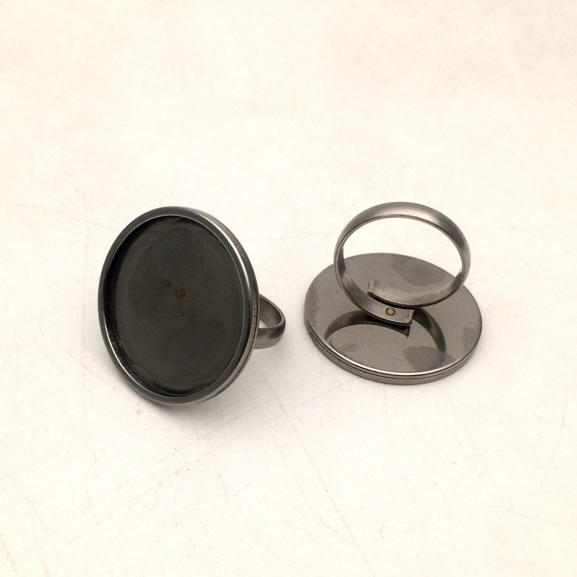 10/50pcs 18K Plated Solid Round Stainless Steel Bezel Setting - Etsy