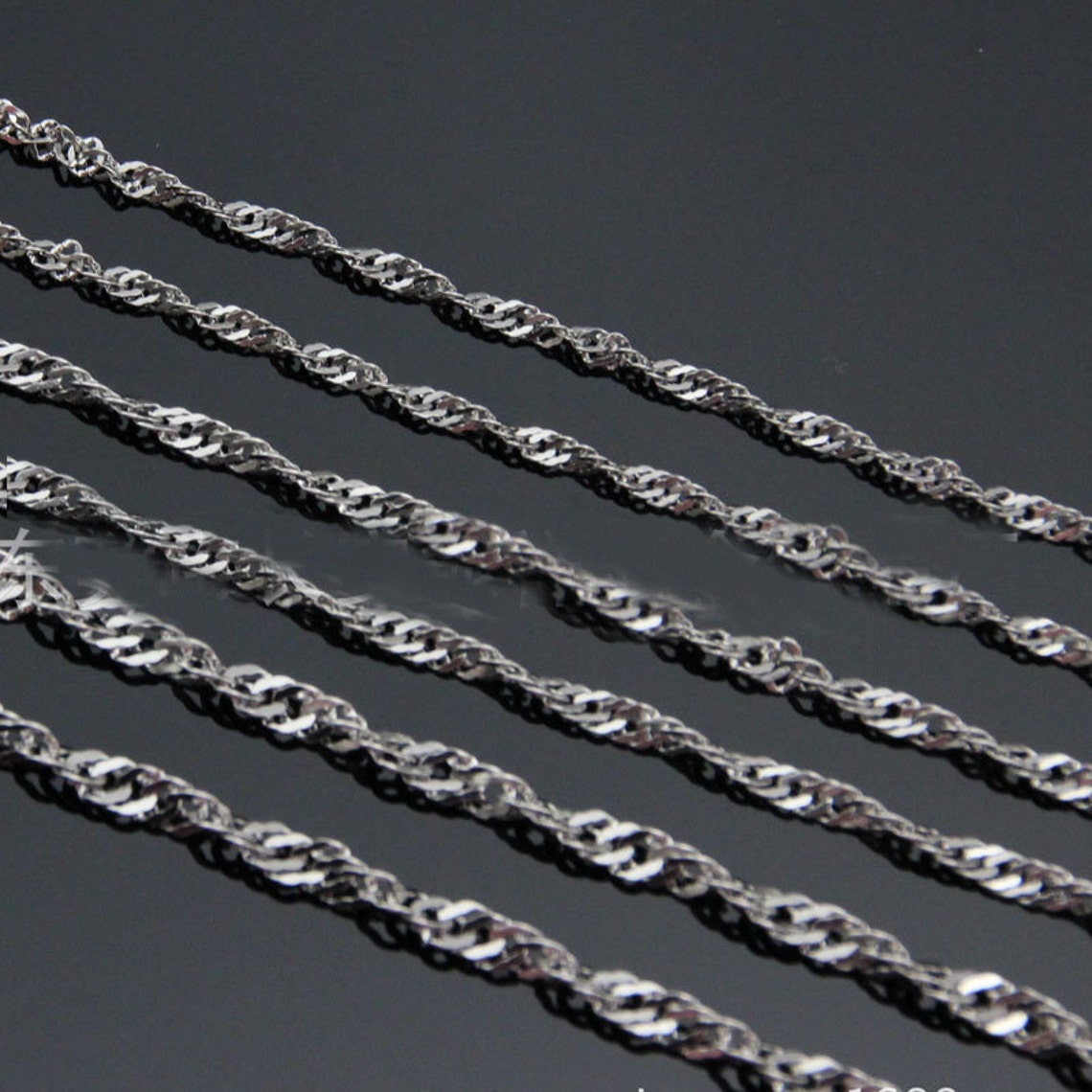 20 Meters Stainless Steel Twisted Curb Water Wave Chain Sprial - Etsy
