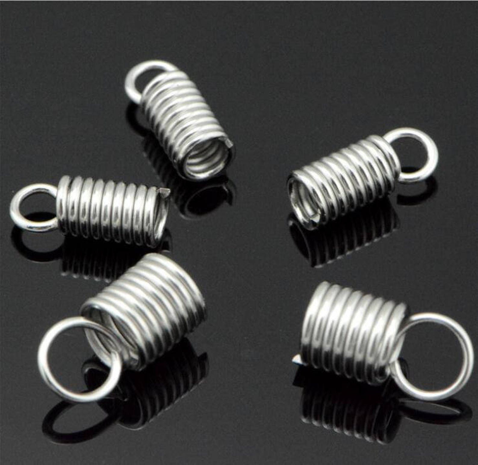 300pcs Stainless Steel Cord End TipFindings With Loop For | Etsy