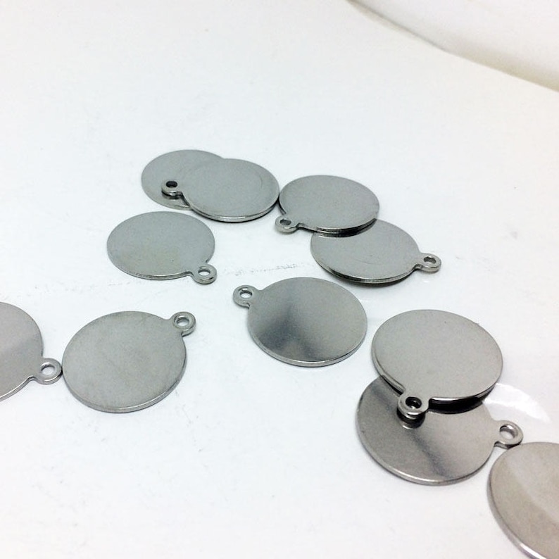 100pcs Stainless Steel Round Sleek Blanks Bead Disc Stamping - Etsy