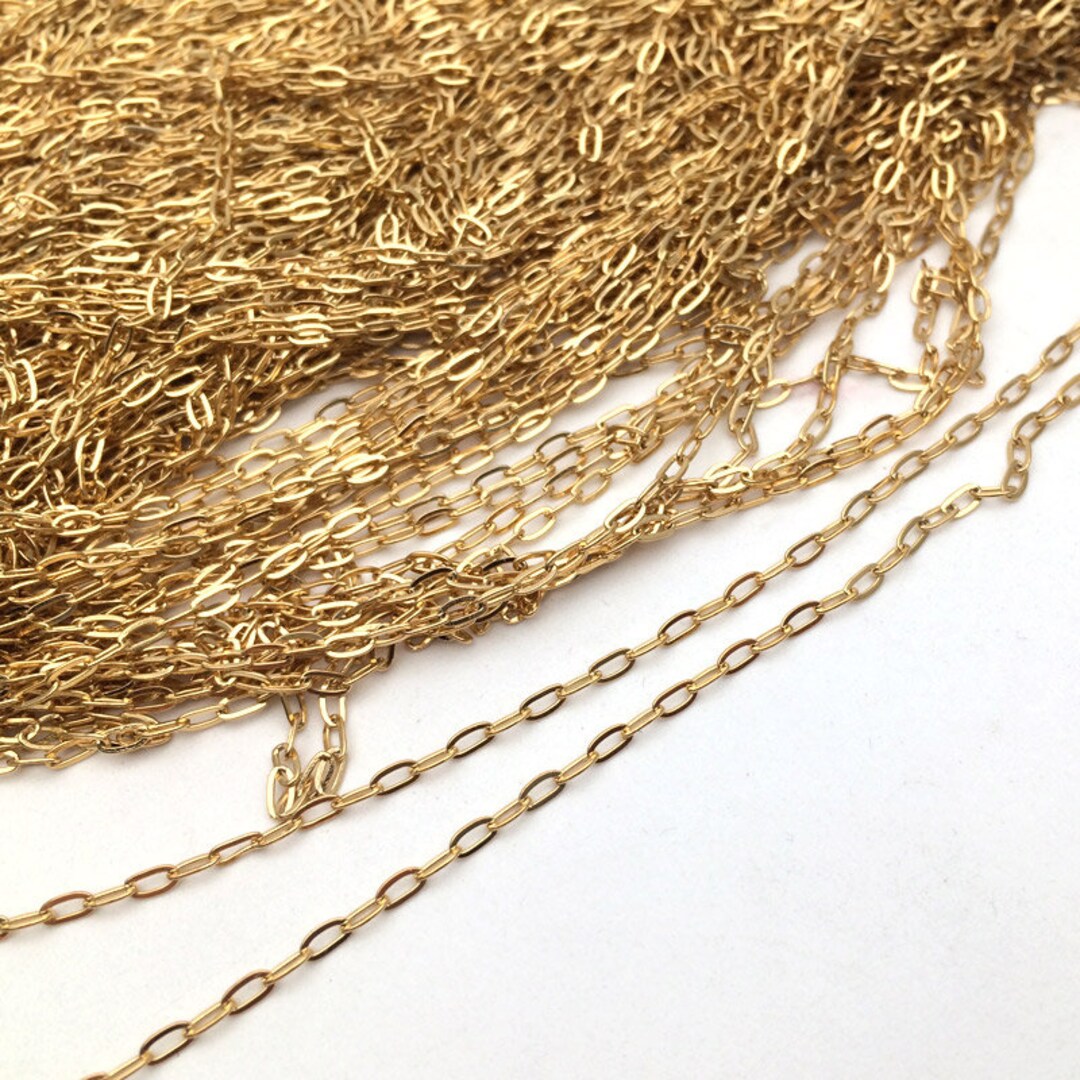 10/50meters Real Gold Plated Stainless Steel Long Cable Chain Oval Link ...