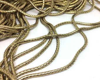 5.5 Brass Big Fox Braid Chain Raw Brass Fox Tail Chain for Necklace ...