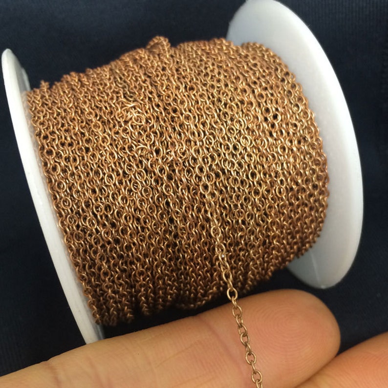 50 Yards Round Cable Chain Welded Soldered Oval Link | Etsy