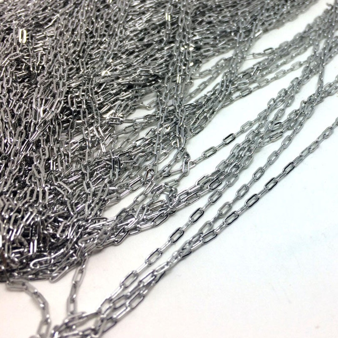 10pcs 20"-32" Stainless Steel Long Cable Chain Oval Link Soldered Drawn ...