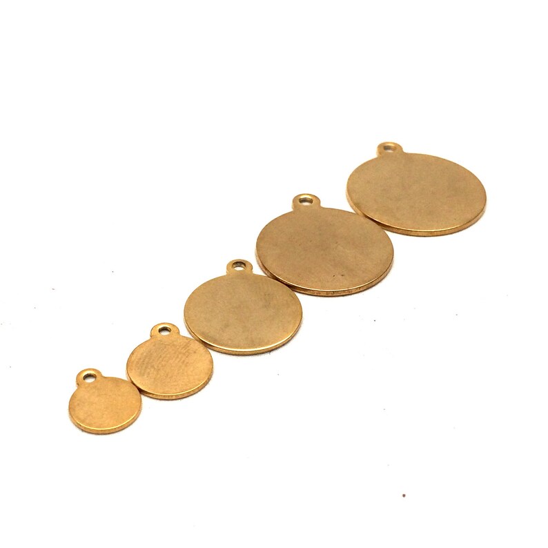 100pcs Real Gold Plated Stainless Steel Round Sleek Blanks - Etsy