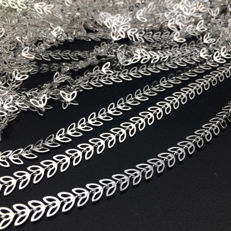 5/10 Chevron Chain Cut Out Hollow Out Fish Bone Findings | Etsy