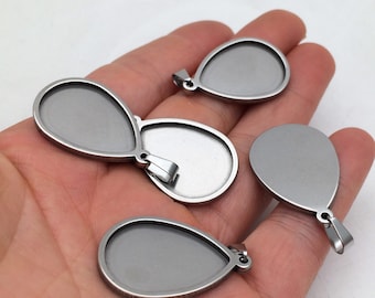 34mm Open Back Bezel Pendant Open Bezel Setting Round Charms Jewelry ...