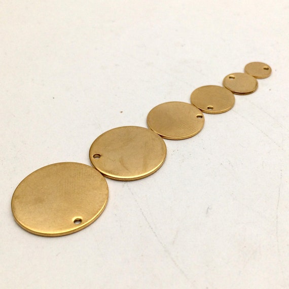 100pcs Real Gold Plated Stainless Steel Round Sleek Charms | Etsy