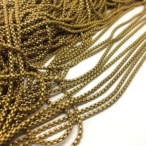5/10meters Raw Brass Based Round Box Chain Open Link 1.5/2.0/2.5mm Wide ...