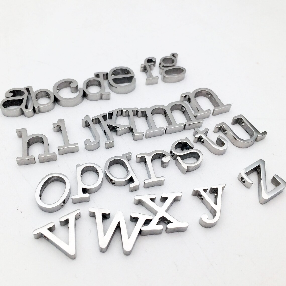 10pcs Great Polished Stainless Steel Lowercase Initial Letter - Etsy