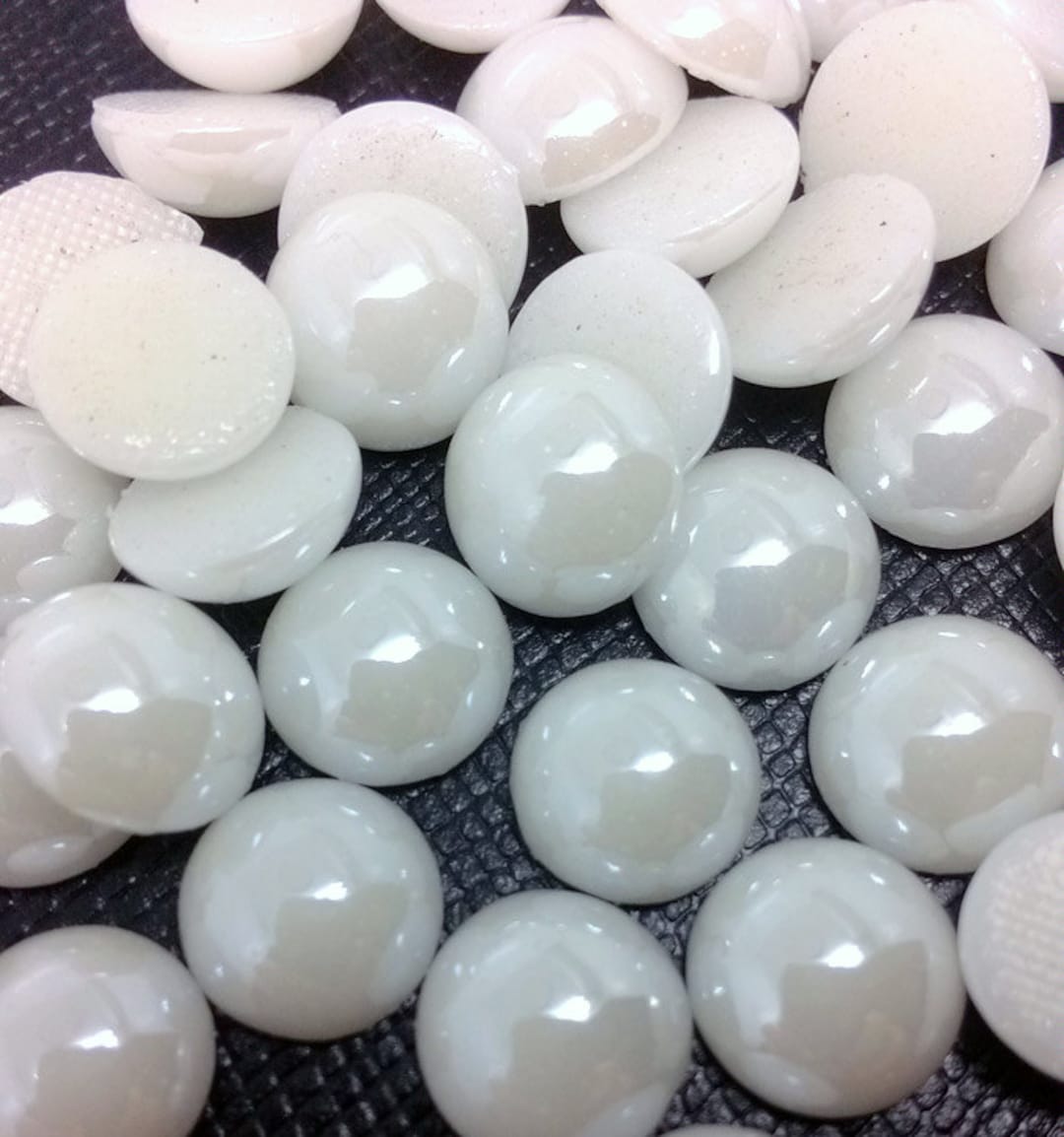 Milk Ceramic Half Pearl Flatback Iron-on Hotfix Rhinestones Stones Ss10 ...