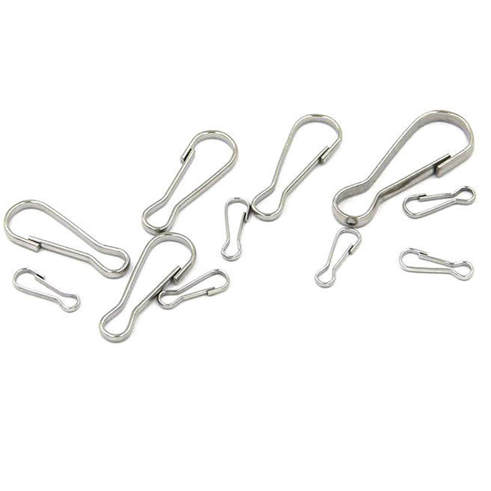 100pcs Stainless Steel Key Clasp Snap Clips 13.5/25/32mm | Etsy