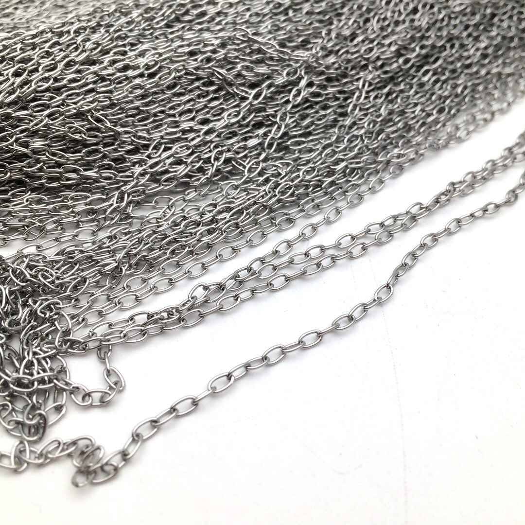 20/50 Meters Stainless Steel Round Wire Long Cable Chain Oval Link ...