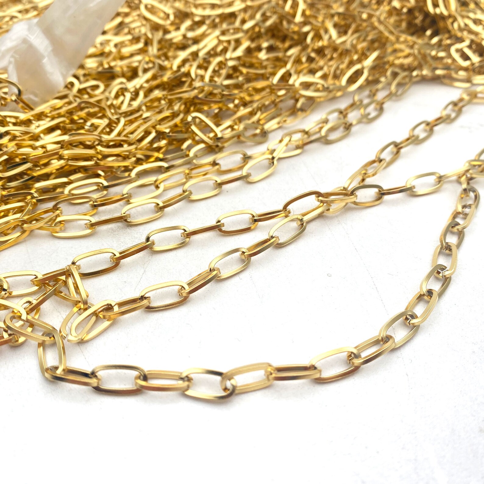 5/25meters 18K Gold Plated Stainless Steel Flat Drawn Cable - Etsy