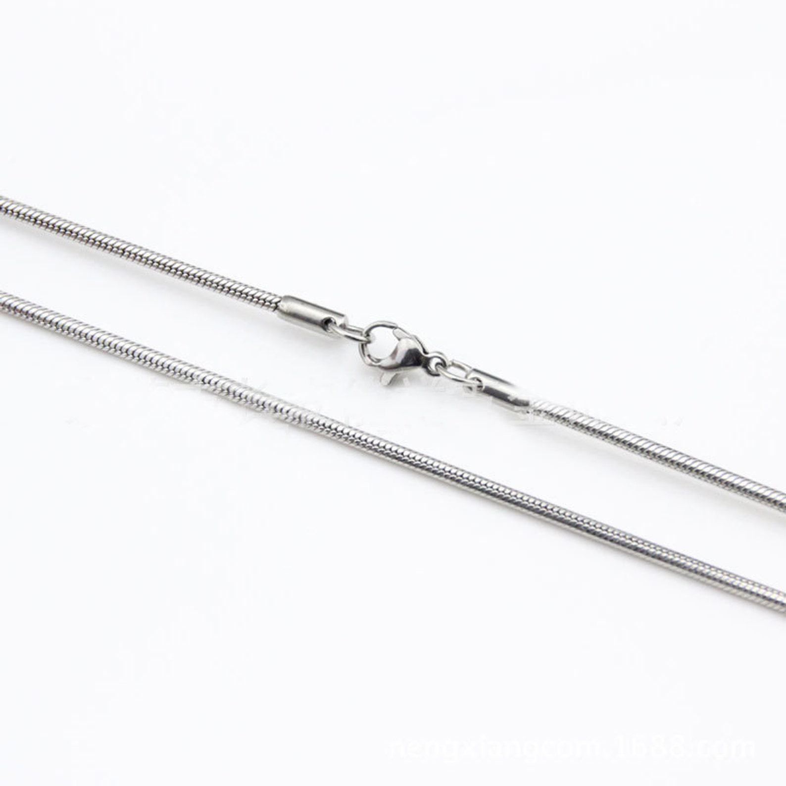 5pcs 18/20 Inch Round Snake Stainless Steel Chain | Etsy