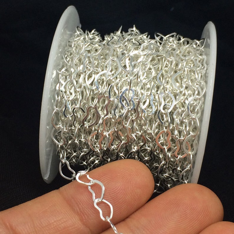 20/50 Yards Heart Link Soldered Chain Anti-tarnish 4.5x6.5mm - Etsy