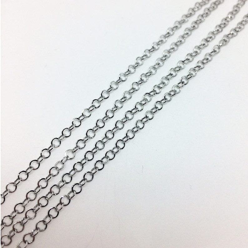 10/50 Meters Small Stainless Steel Flat Round Circle Chain | Etsy