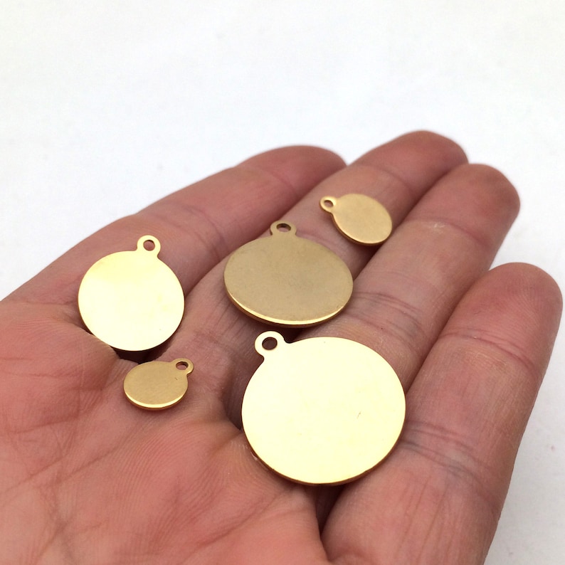 100pcs Real Gold Plated Stainless Steel Round Sleek Blanks - Etsy