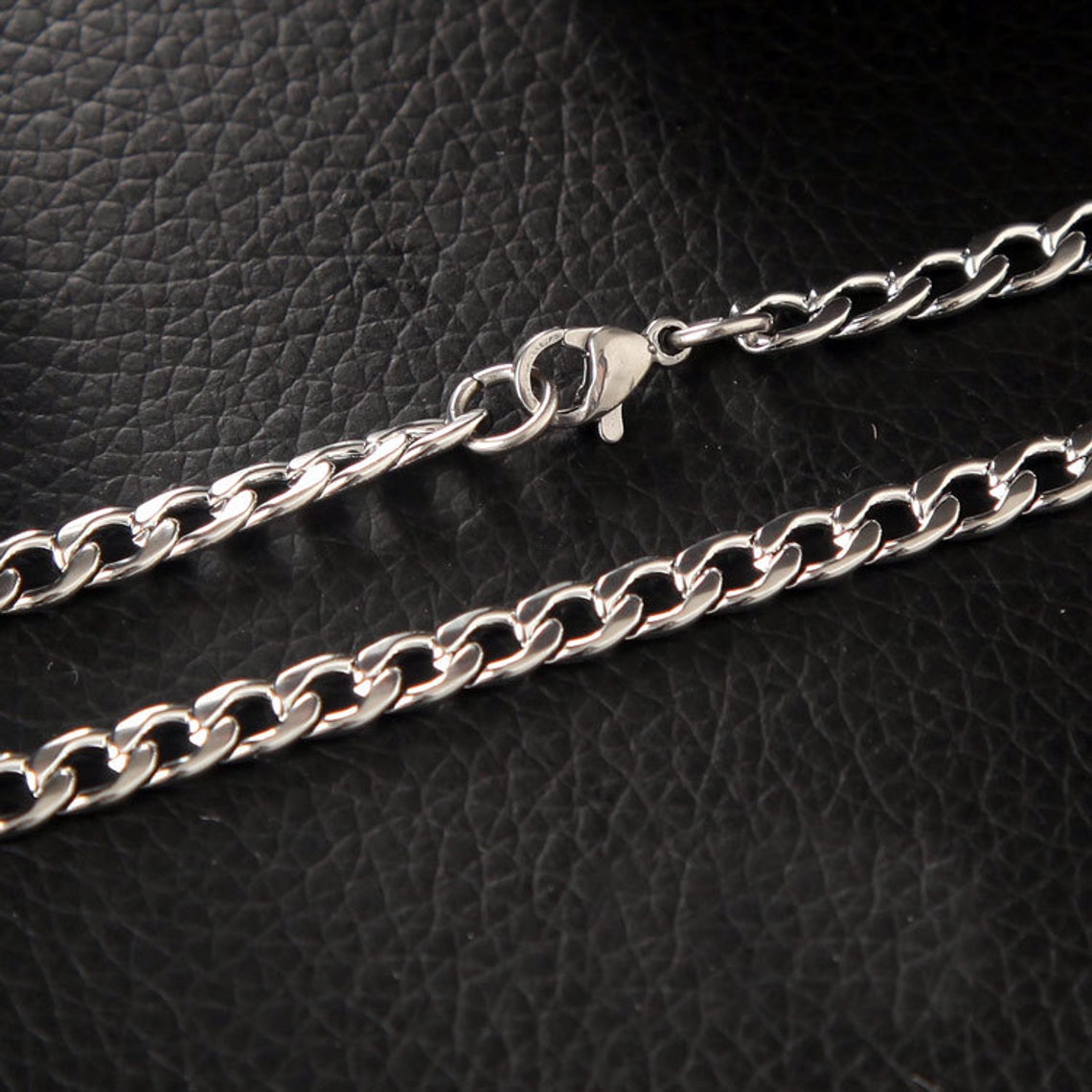 10pcs 3mm Wide Beveled Flat Curb Stainless Steel Chain - Etsy