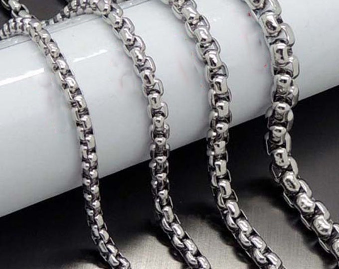 5 Meters Stainless Steel Square Rolo Link Chain 2.0mm 3.0mm - Etsy