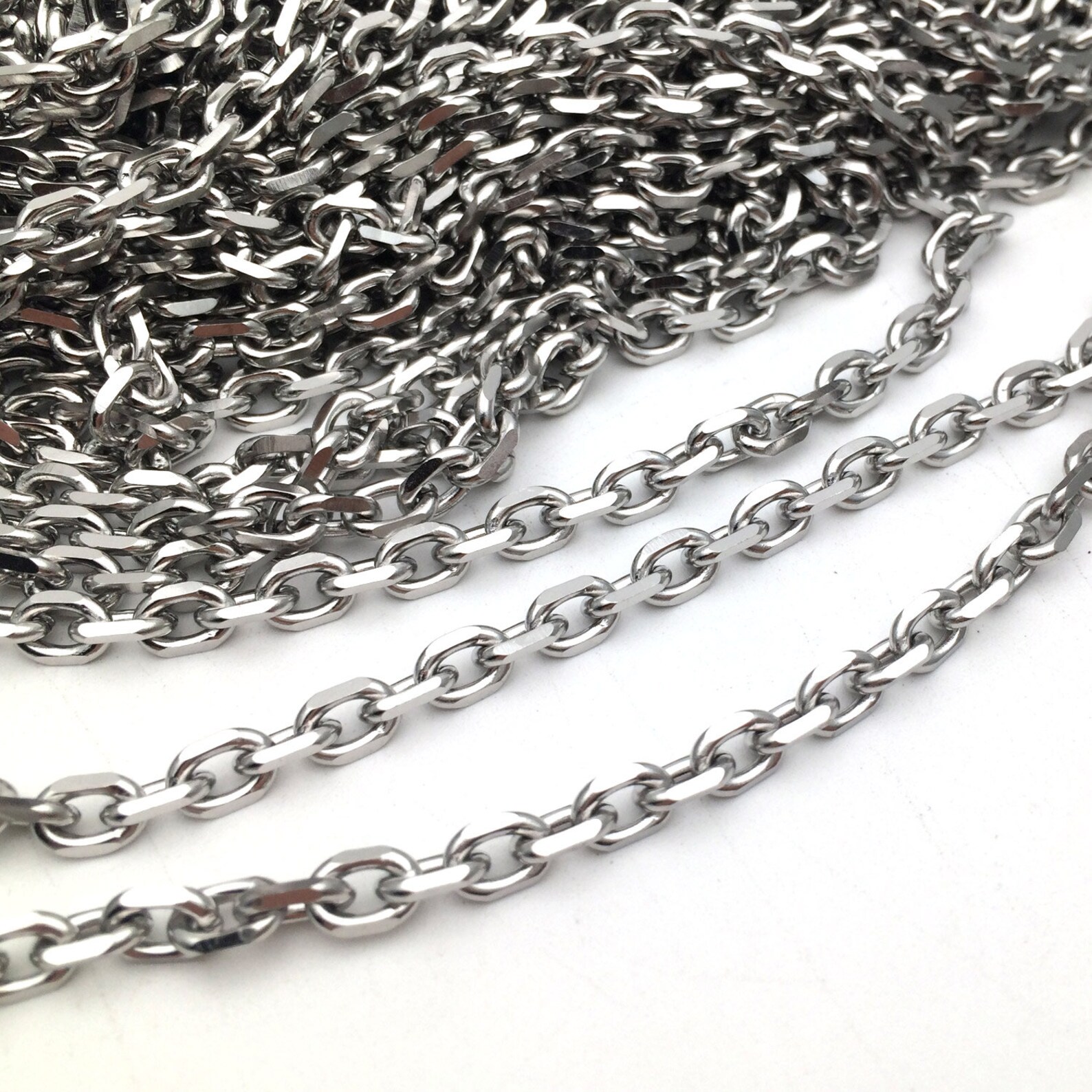 10/50meters Big 5x7mm Stainless Steel D/C Drawn Cable Chain - Etsy