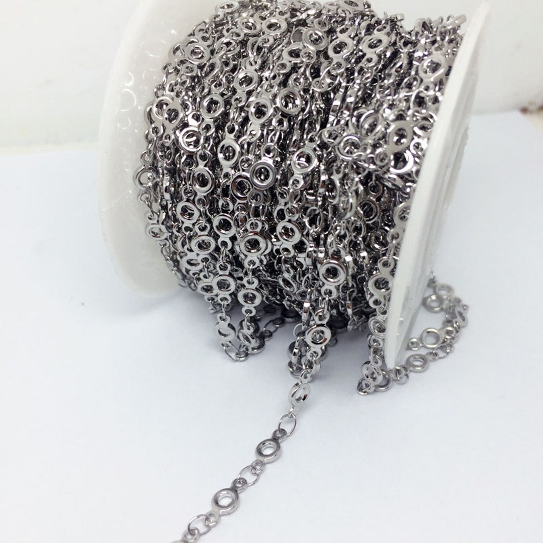 5 Meters Stainless Steel Sideways Ring Welded Oval Link Chain Jewelry ...