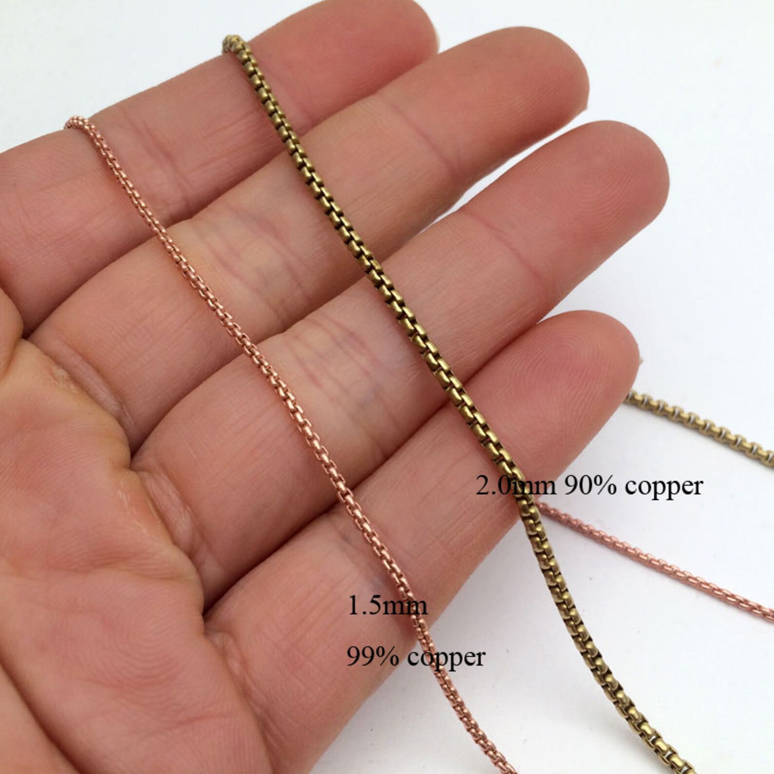 5/10meters Raw Brass Based Round Box Chain Open Link - Etsy
