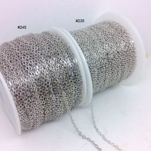 50/100 Meters Stainless Steel Round Soldered Cable Chain Oval Link ...