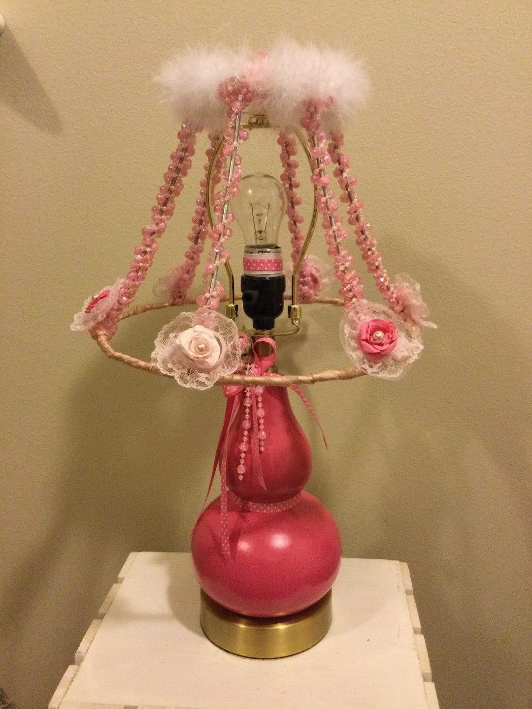 Barbie Floral Lamp - Etsy