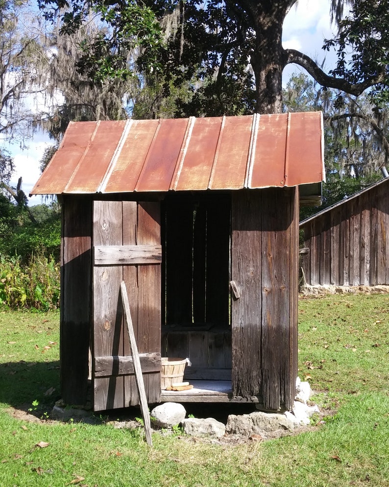 Authentic Old Farm Outhouse Photo, A "two Holer" 1880s Original ...