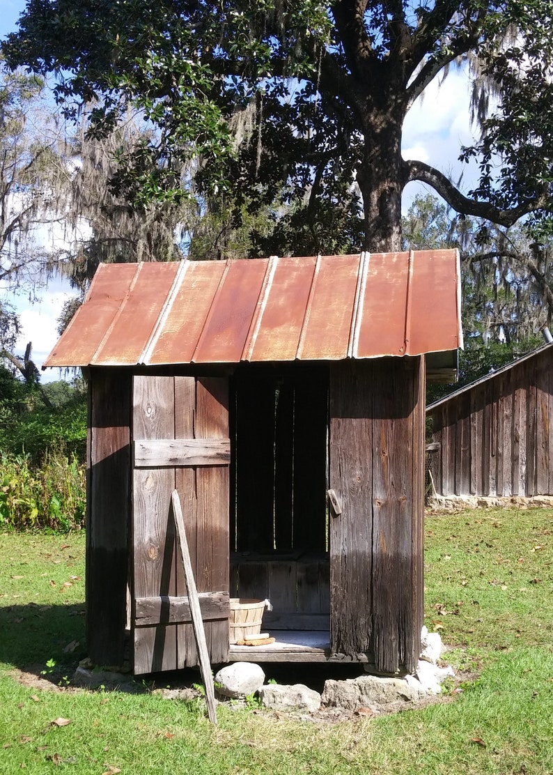 Authentic Old Farm Outhouse Photo, A "two Holer" 1880s Original ...