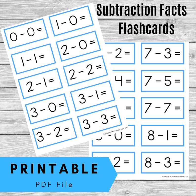 Subtraction Flashcards Math Practice Math Facts 0 10 Etsy subtraction-flashcards-math-practice-math-facts-0-10-etsy