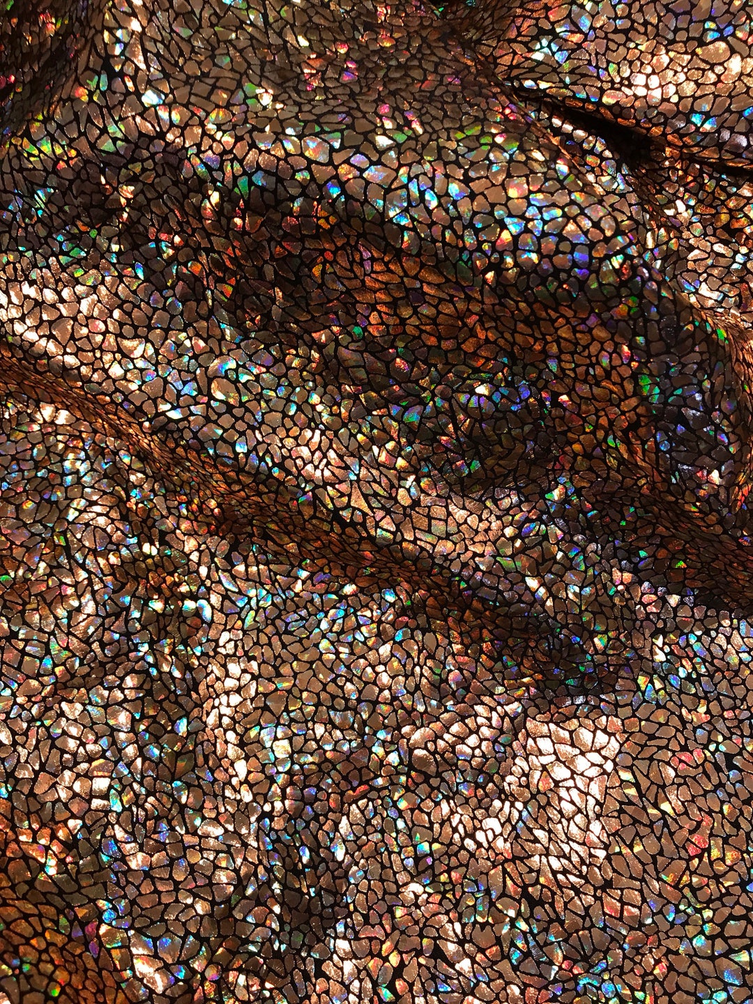 Metallic Gold Foil Broken Ice on Black Spandex Fabric by the Yard - Etsy