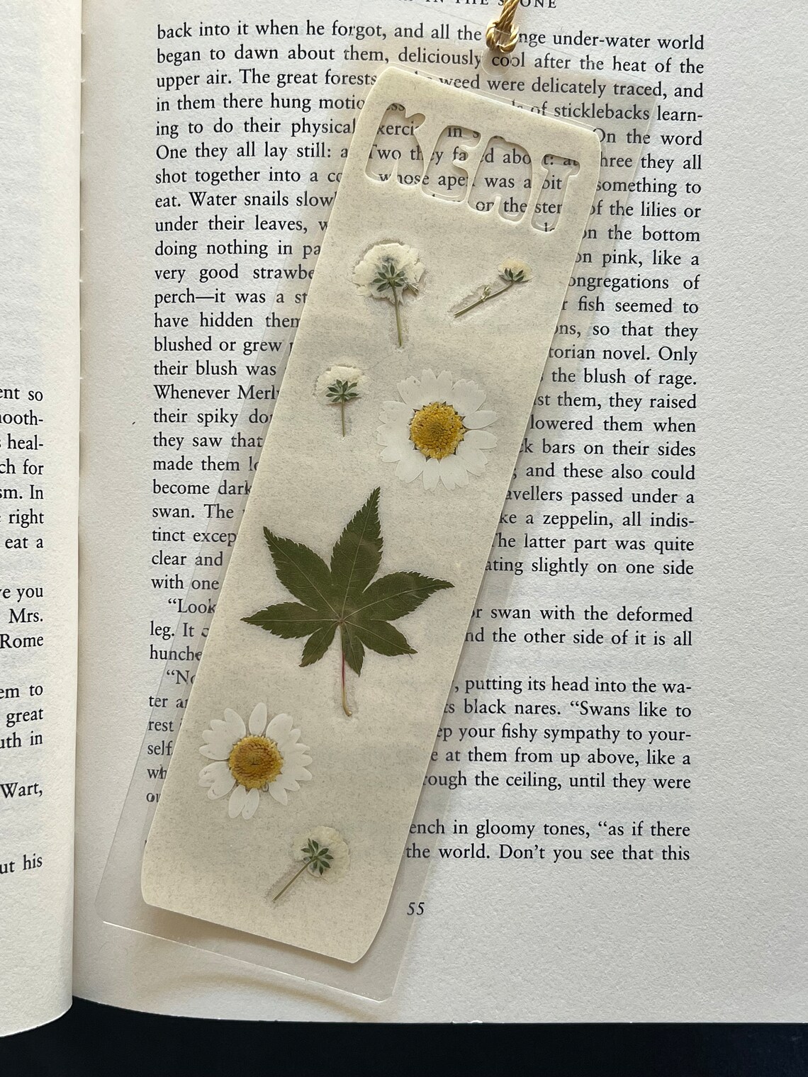Personalized Pressed Flower Bookmark, Laminated Cardstock - Etsy