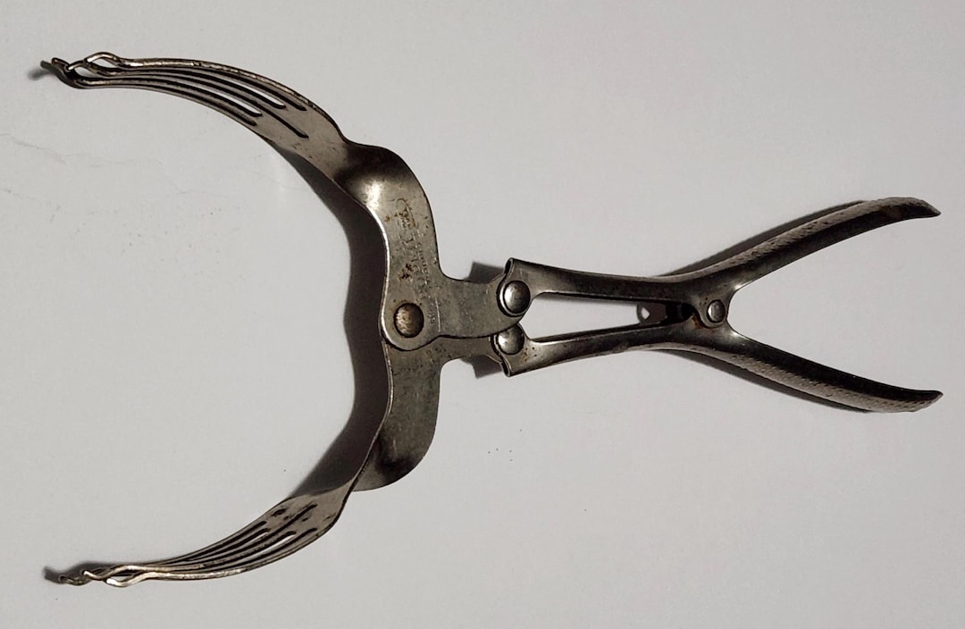Vintage Ron Popeil Product No. 9 Hinged Serving Fork Tongs Double Hinge ...