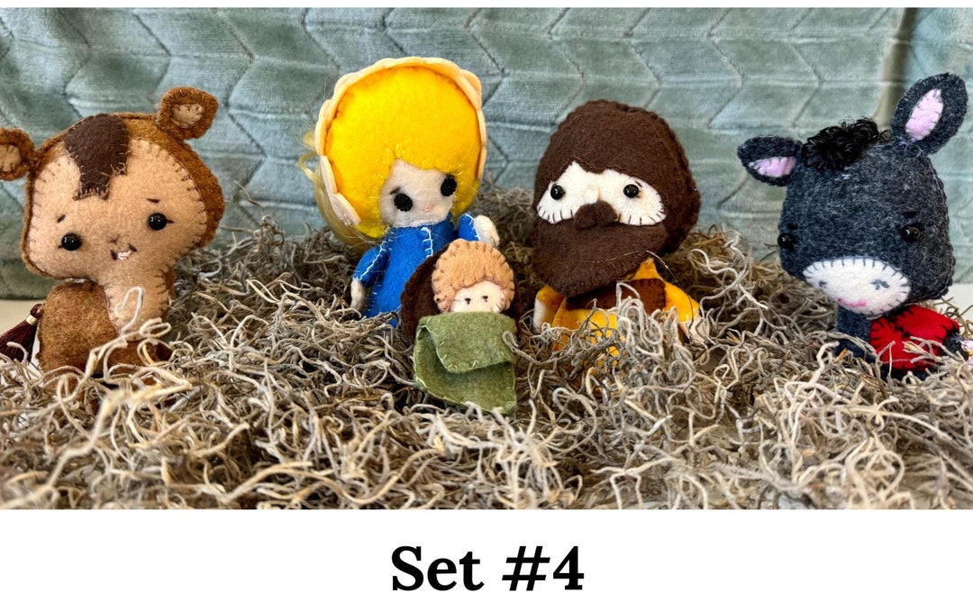 Handmade Felt Nativity Scene Set #4 - 5 Piece - Etsy
