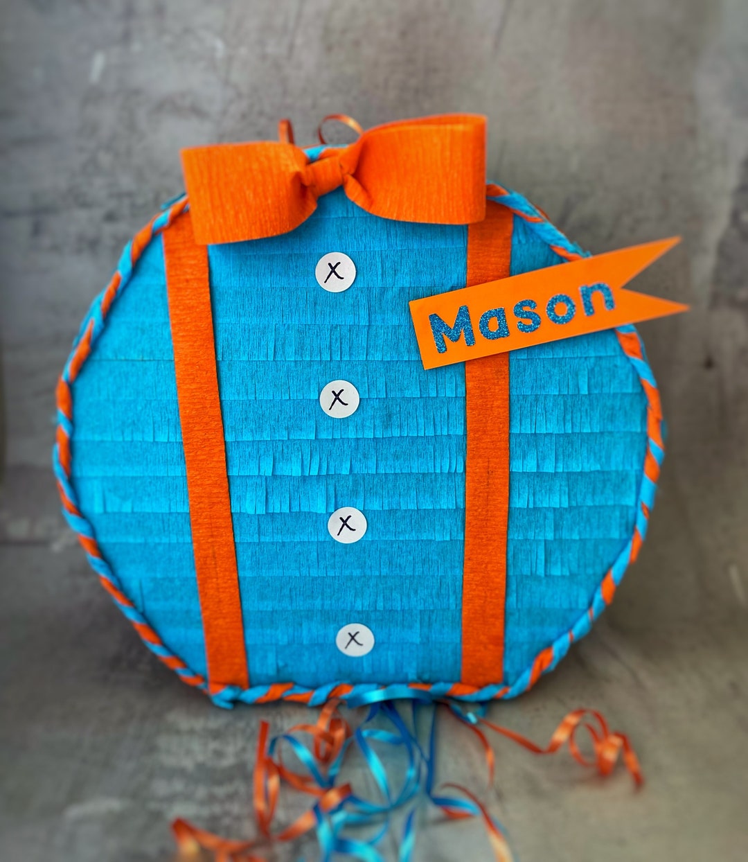 Blue and Orange Pinata - Etsy
