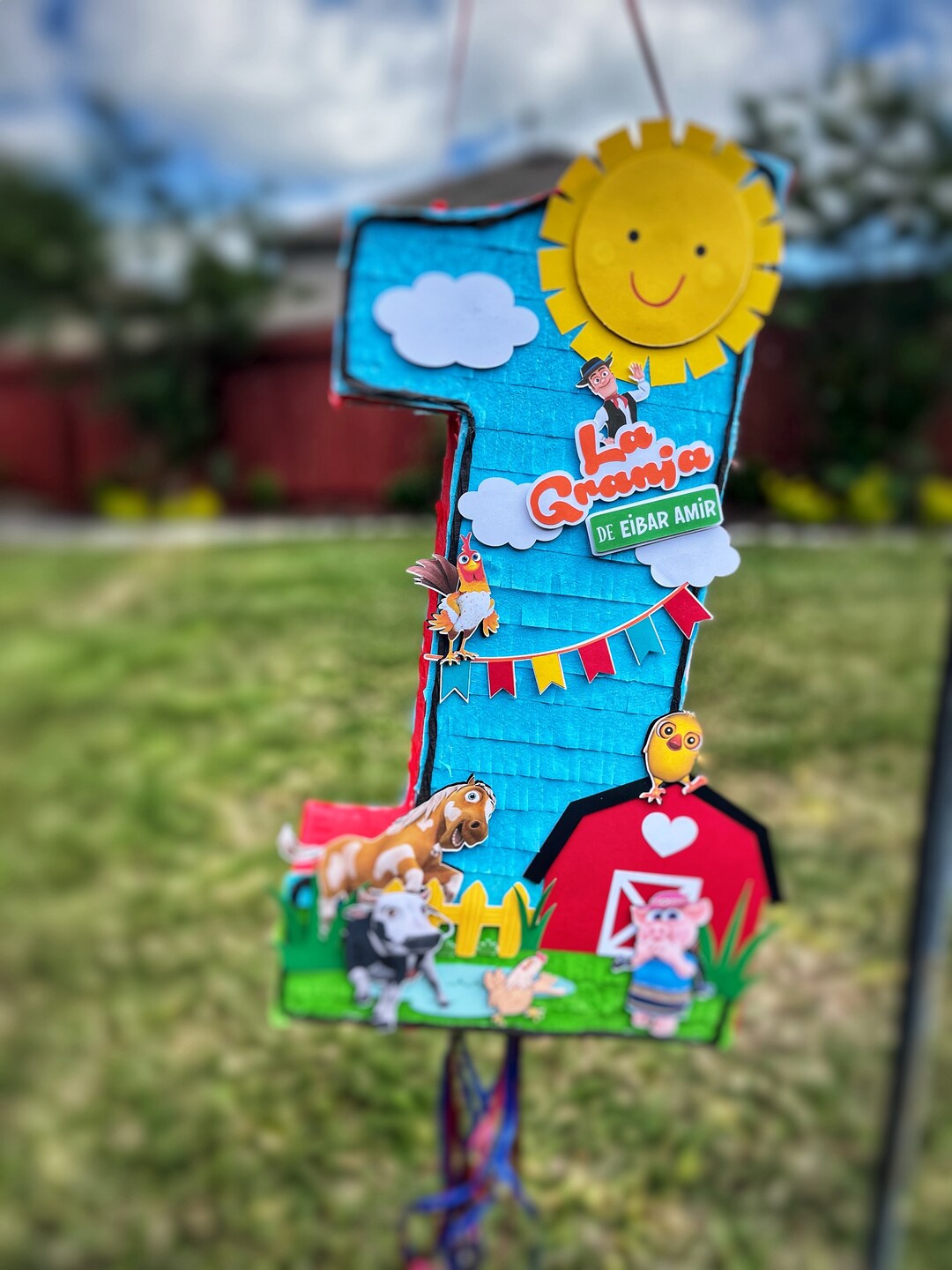 Farm Number Pinata Zenon Fam Animals Barn - Etsy