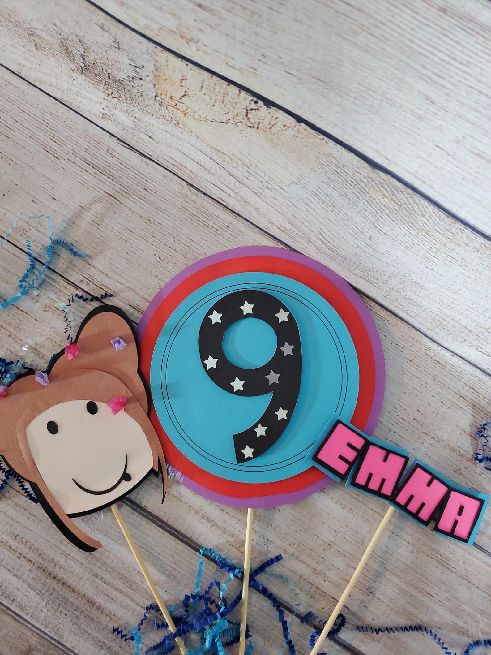 Roblox Inspired Centerpiece Personalized Cake Topper Girl - Etsy
