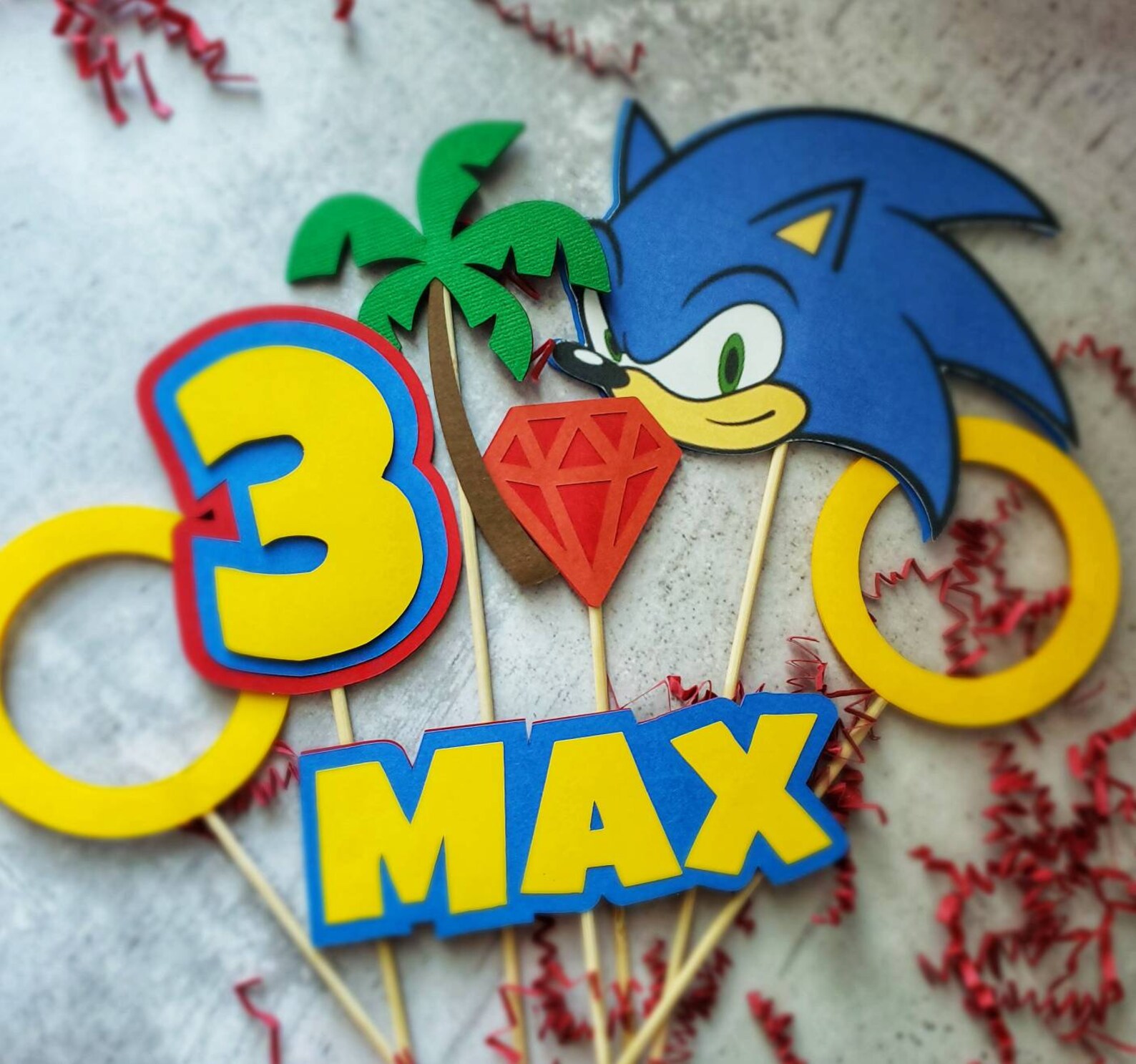 Sonic Inspired Centerpieces Party Decor - Etsy