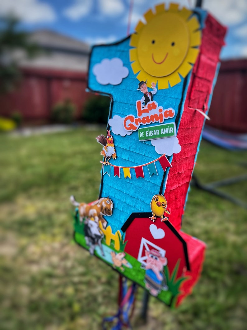 Farm Number Pinata Zenon Fam Animals Barn - Etsy