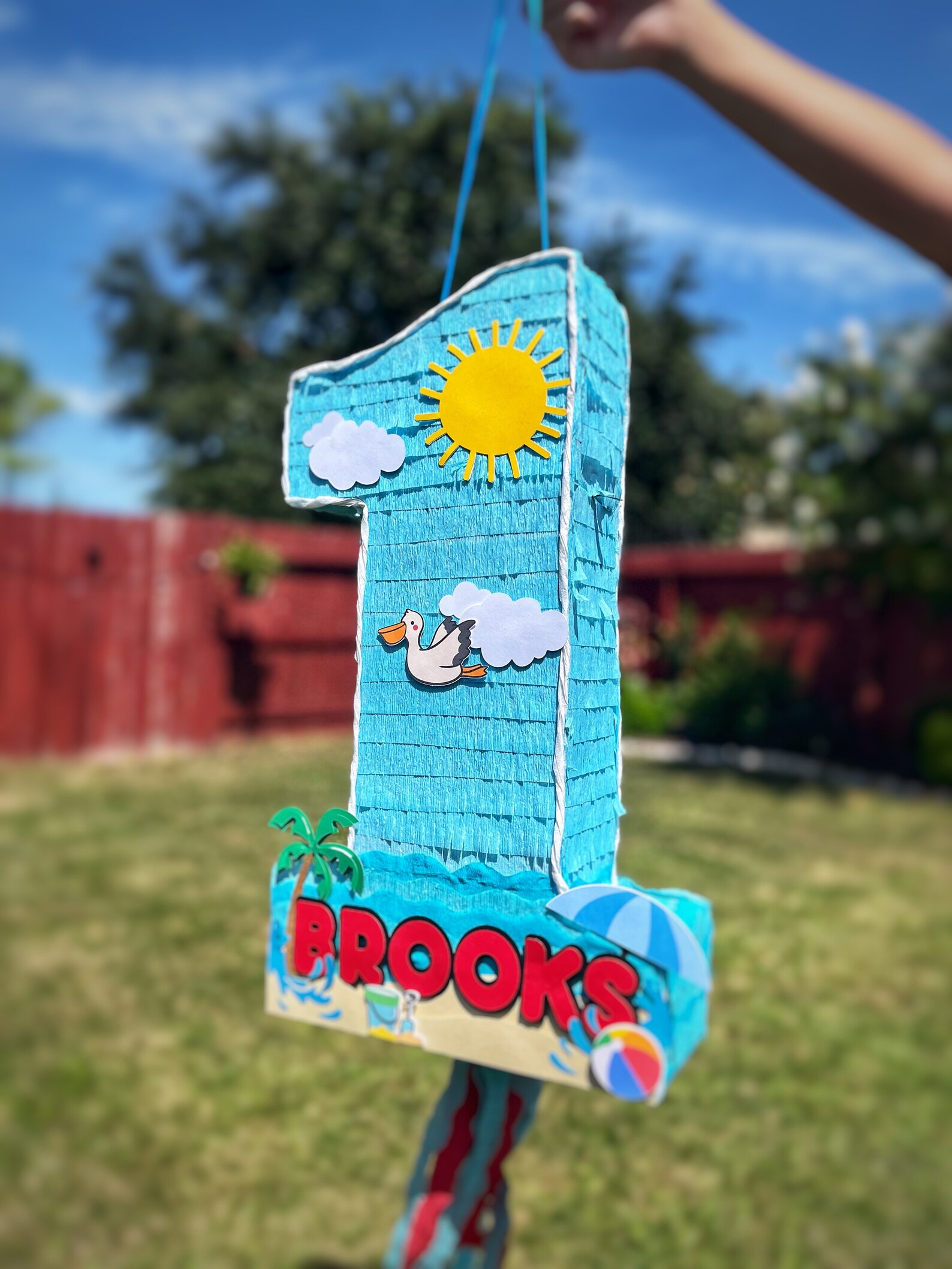 Beach Theme Number Pinata - Etsy