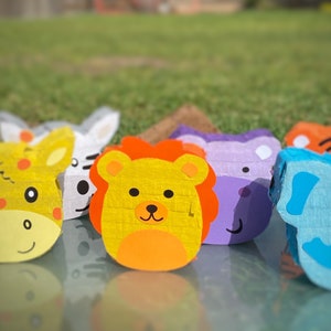 Jungle Pinata Mini Pinatas Hippo Elephant Lion Tiger Party Favors - Etsy