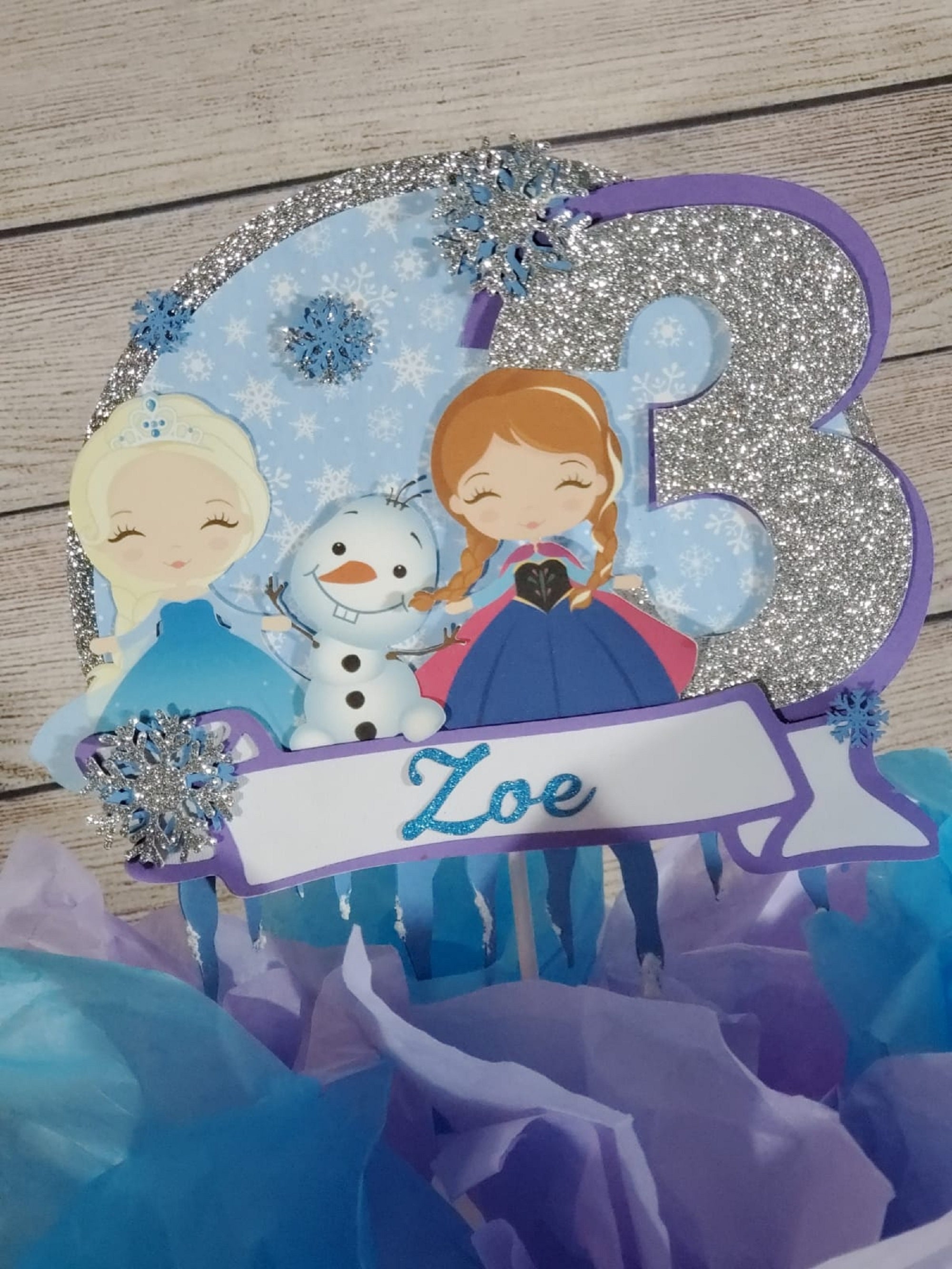 Beutiful Frozen Cake Topper frozen Party Decorations elsa | Etsy