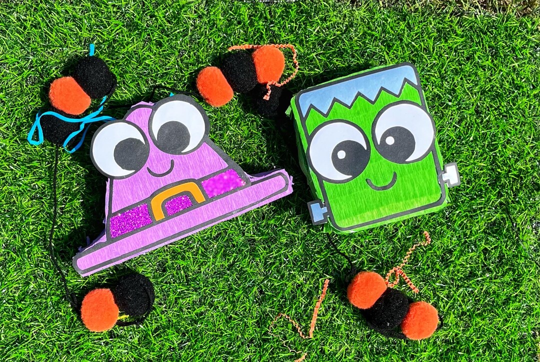 Halloween Mini Pinatas Halloween Pumpkin Bat Frankenstein Witch Hat - Etsy