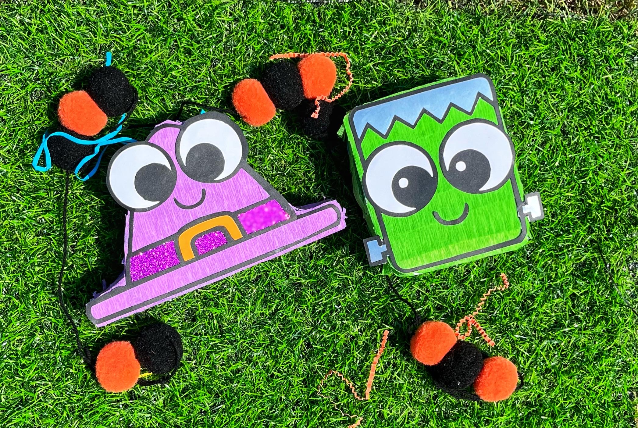 Halloween Mini Pinatas Halloween Pumpkin Bat Frankenstein Witch Hat - Etsy
